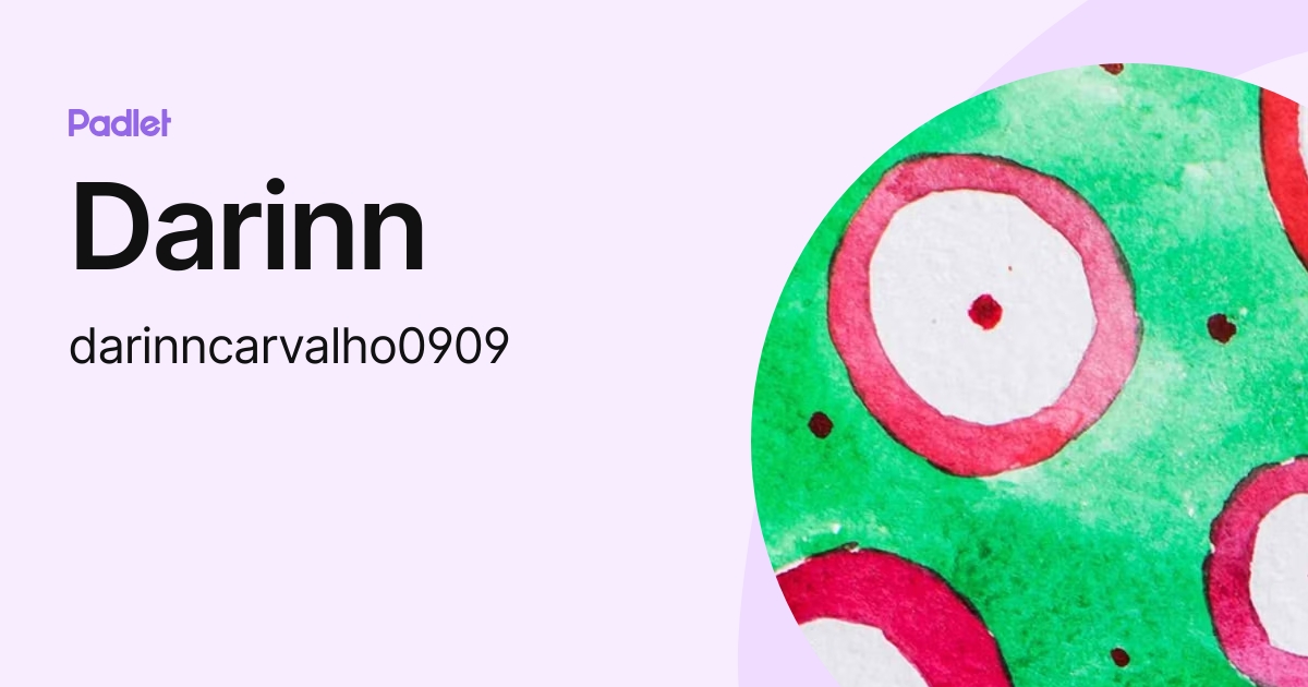 Darinn (darinncarvalho0909) profile | Padlet