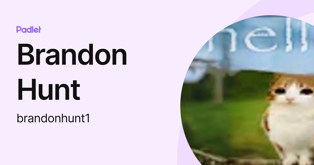 Brandon Hunt (brandonhunt1) profile | Padlet