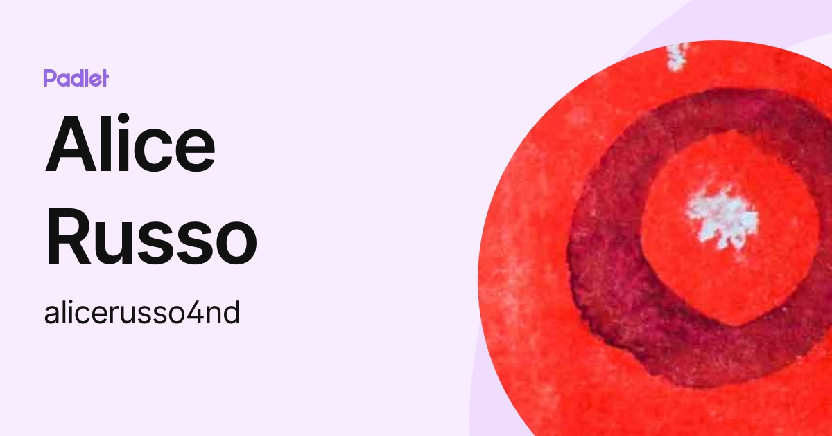 Alice Russo (alicerusso4nd) profile | Padlet