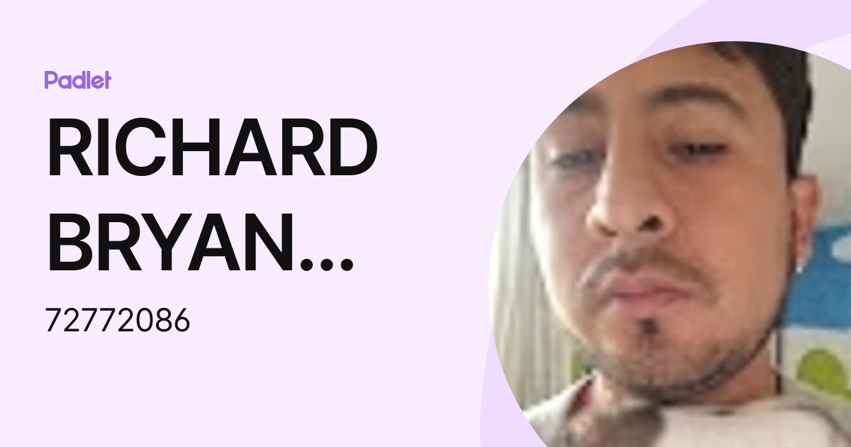 RICHARD BRYAN CAÑAHUARA DELLA GRECCA (72772086) profile | Padlet