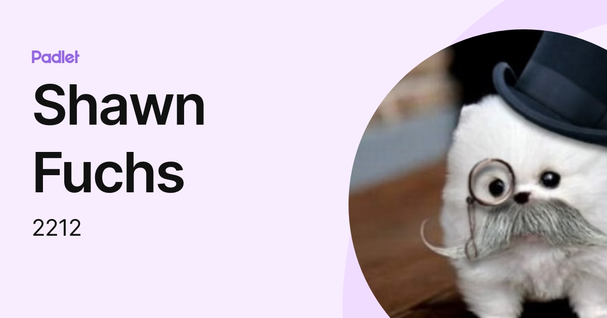 Shawn Fuchs (2212) profile | Padlet