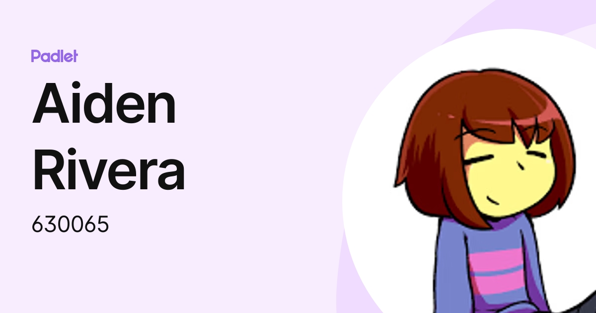 Aiden Rivera (630065) profile | Padlet