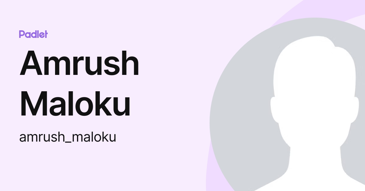 Amrush Maloku (amrush_maloku) profile | Padlet