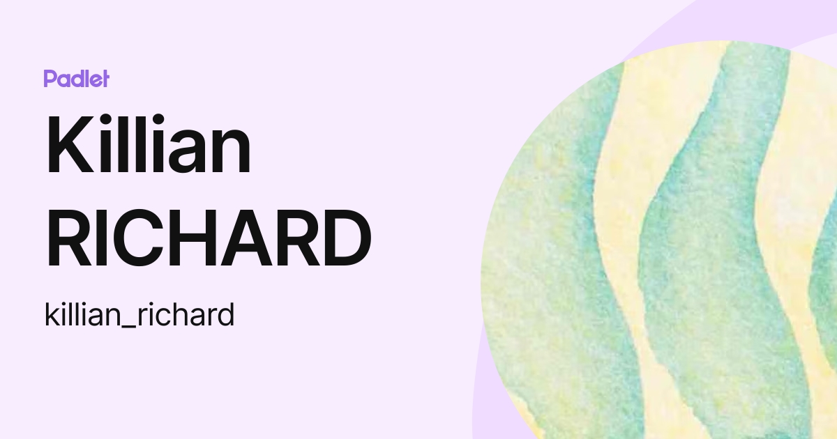 Killian RICHARD (killian_richard) profile | Padlet