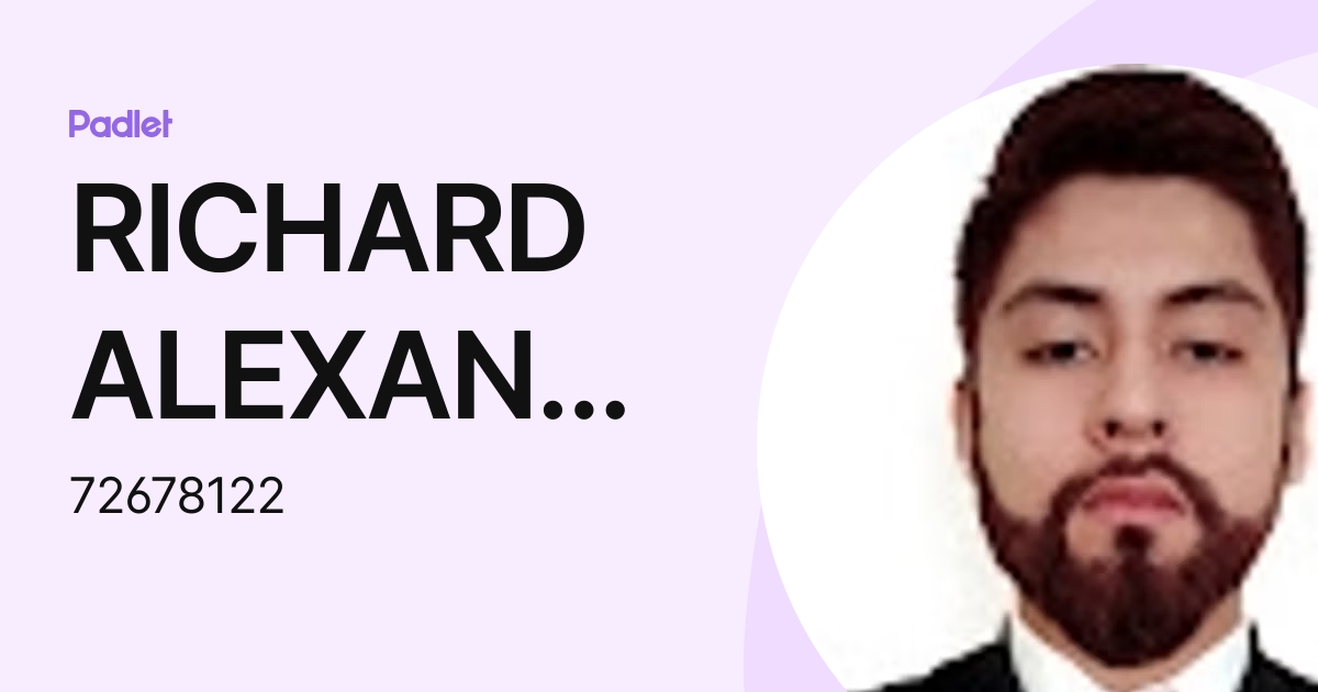 RICHARD ALEXANDER FUSTER ALPACA (72678122) profile | Padlet