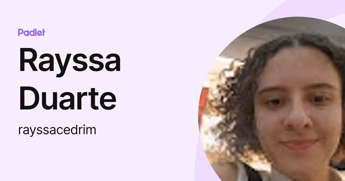 Rayssa Duarte (rayssacedrim) profile | Padlet