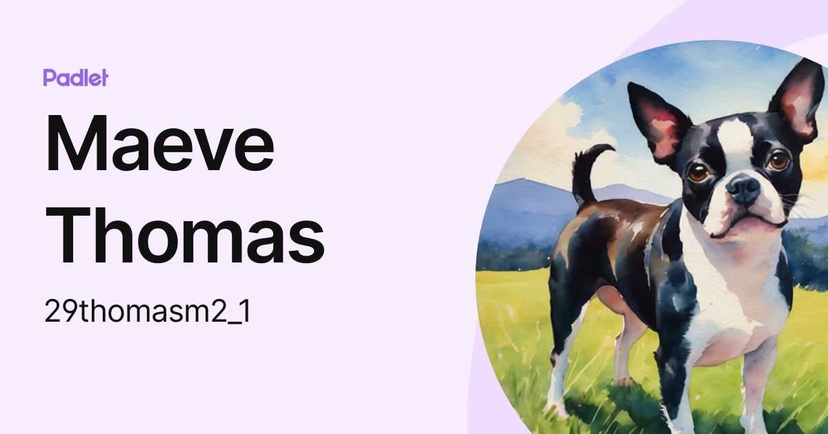 Maeve Thomas (29thomasm3) profile | Padlet