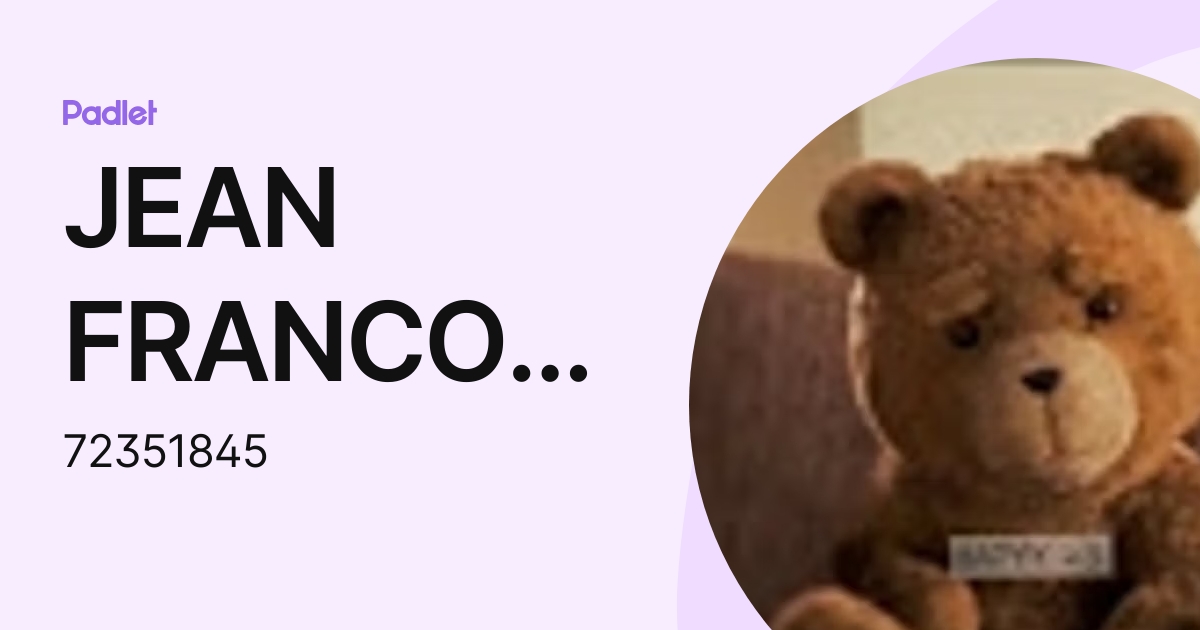 JEAN FRANCO HILARIO BORJA (72351845) profile | Padlet