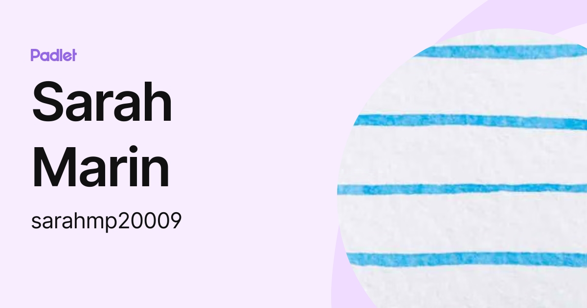 Sarah Marin (sarahmp20009) profile | Padlet