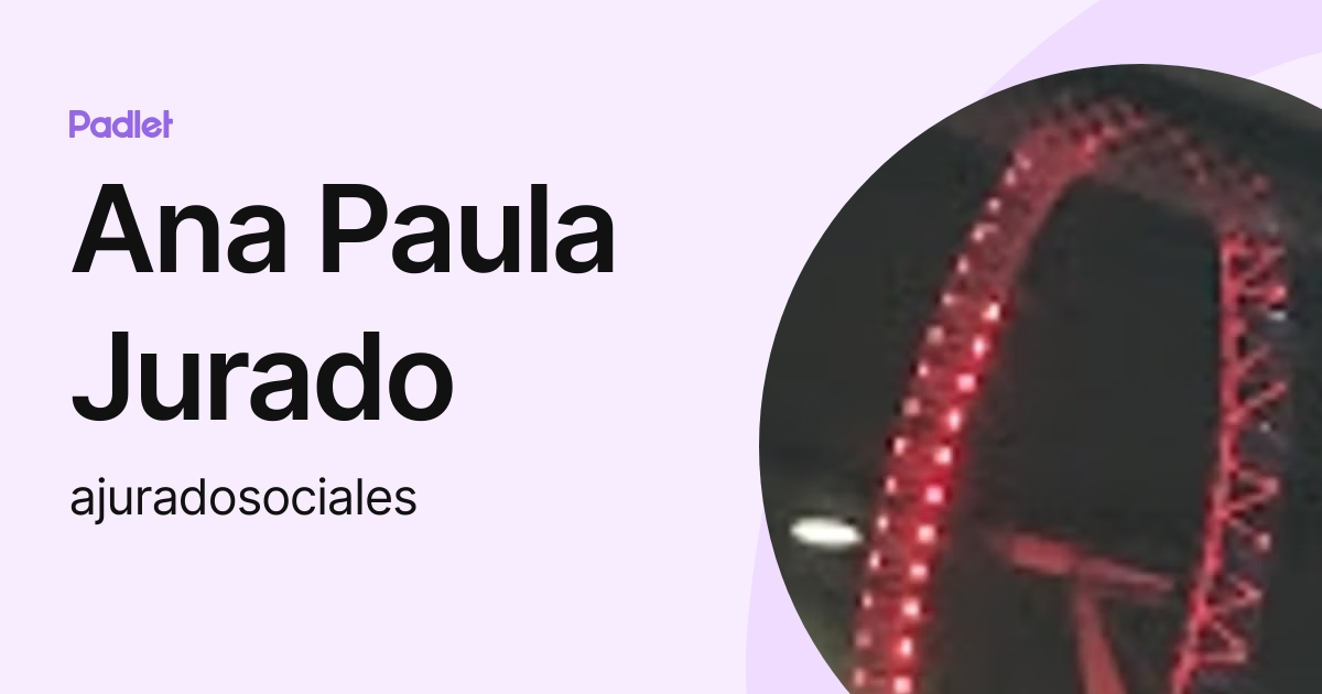 Ana Paula Jurado (ajuradosociales) perfil | Padlet