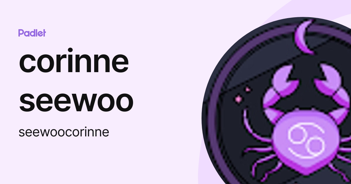 corinne seewoo (seewoocorinne) profile | Padlet