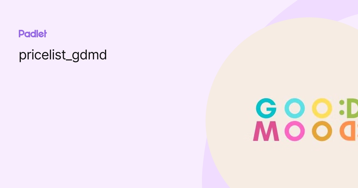 pricelist_gdmd profile | Padlet