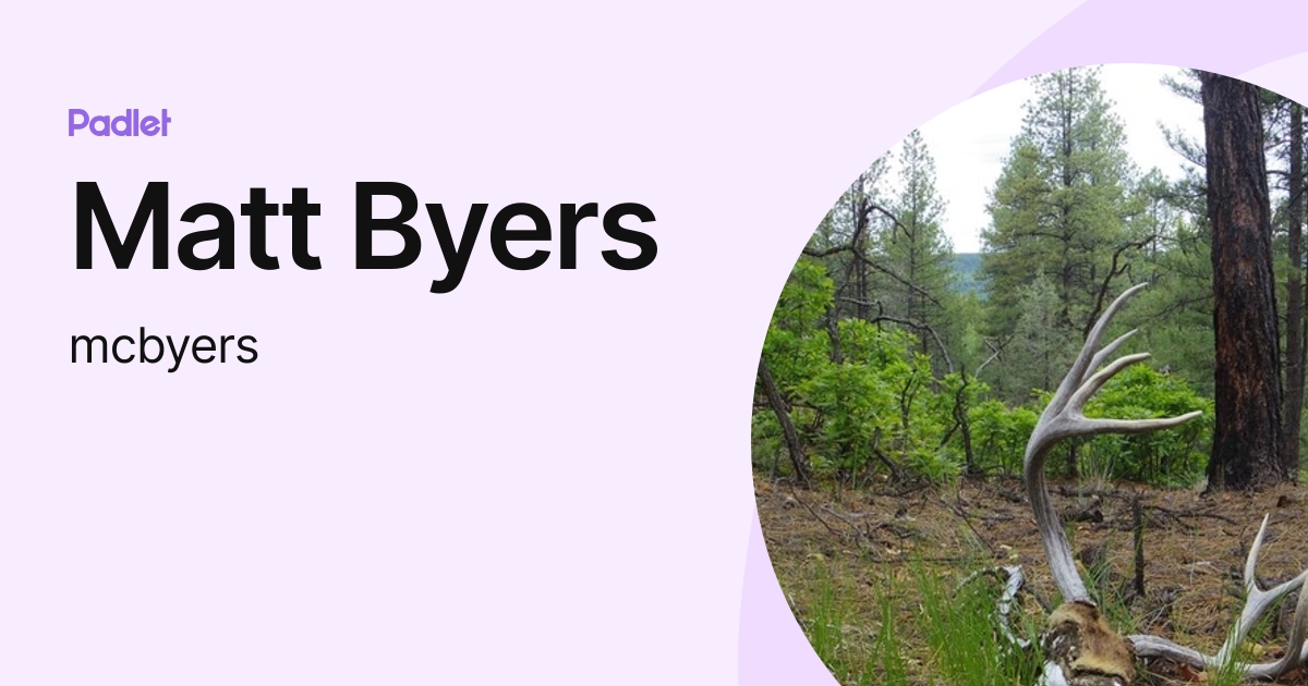Matt Byers (mcbyers) profile | Padlet