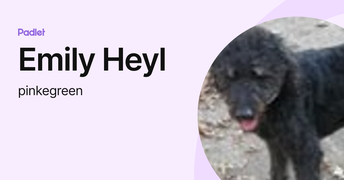 Emily Heyl (pinkegreen) profile | Padlet