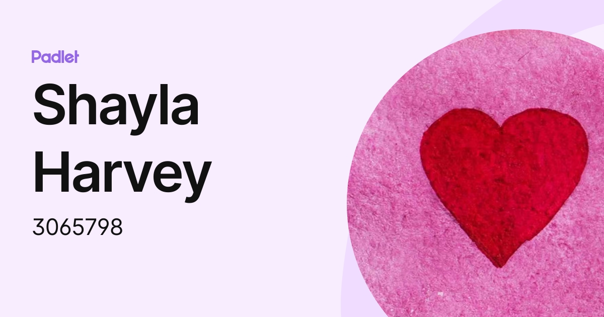 Shayla Harvey (3065798) profile | Padlet