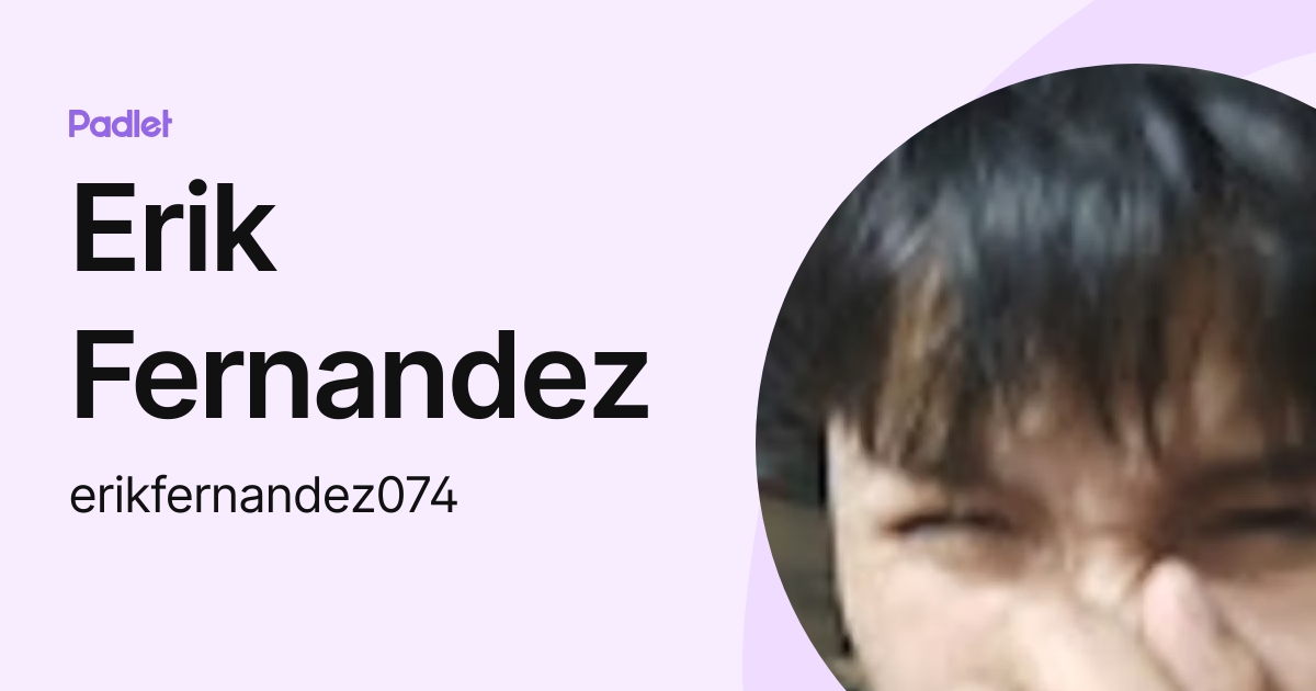 Erik Fernandez Erikfernandez074 Profile Padlet