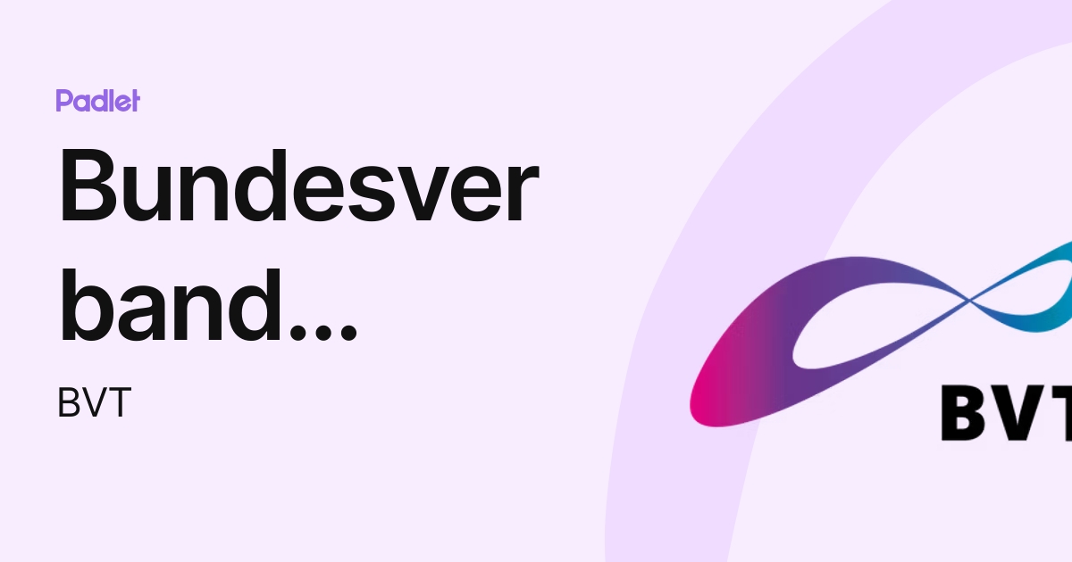 Bundesverband Trans* e.V. (BVT) profile | Padlet