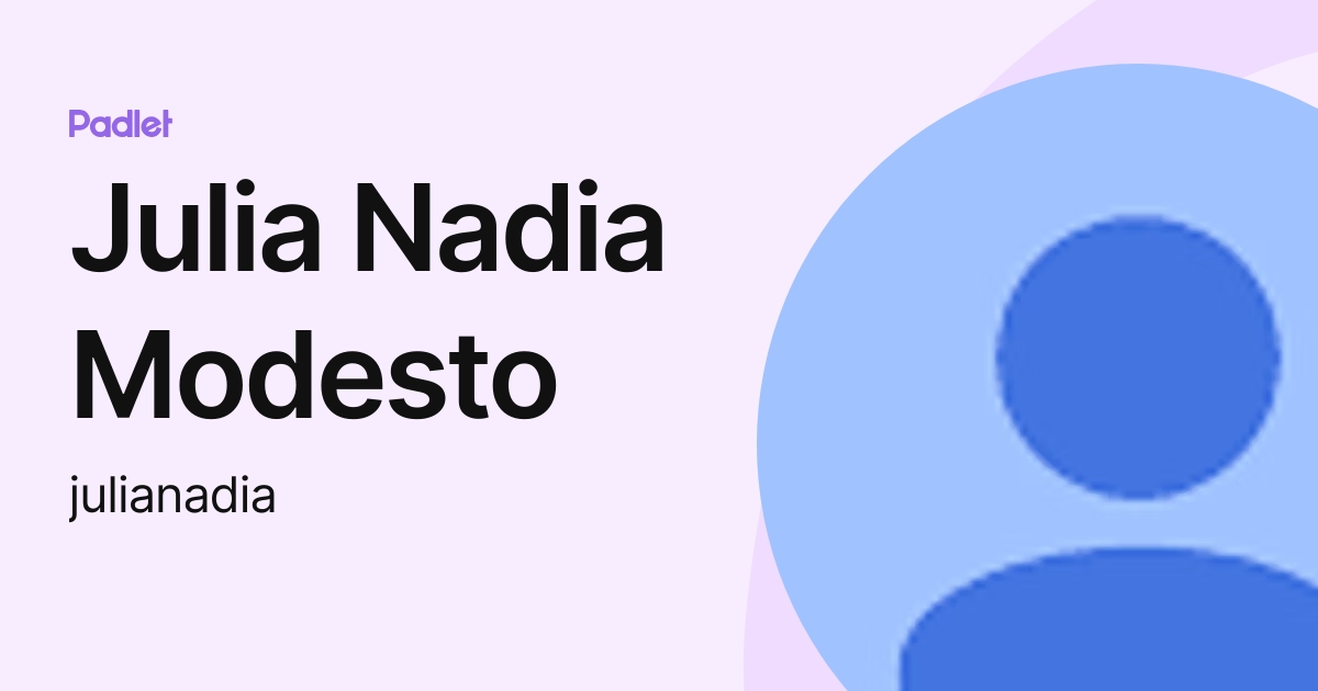 Julia Nadia Modesto (julianadia) profile | Padlet