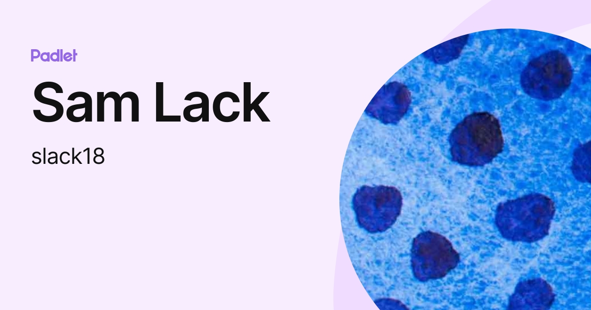 Sam Lack (slack18) profile | Padlet