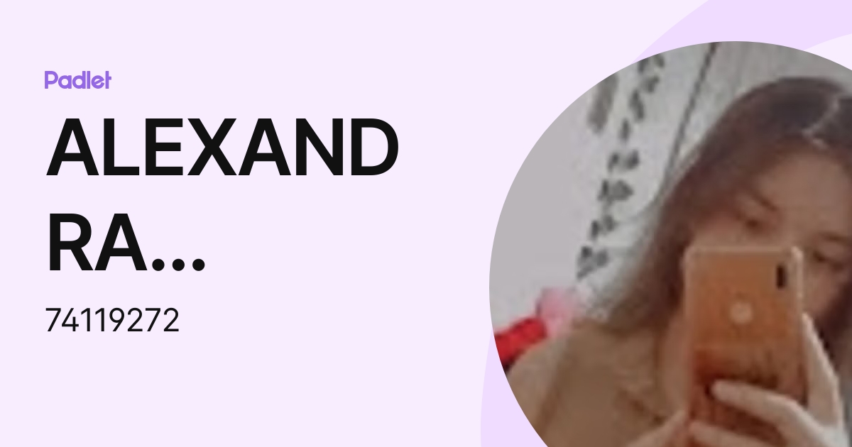 ALEXANDRA MELANY GRADOS TORRECILLAS (74119272) profile | Padlet