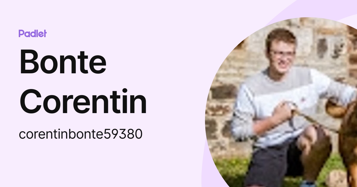 Profil de Bonte Corentin (corentinbonte59380) | Padlet