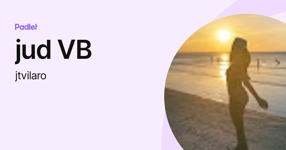 jud VB (jtvilaro) profile | Padlet
