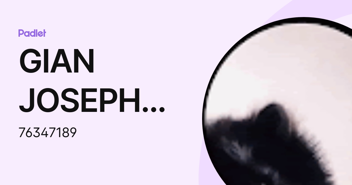 GIAN JOSEPH OSCANOA ALVARADO (76347189) profile | Padlet