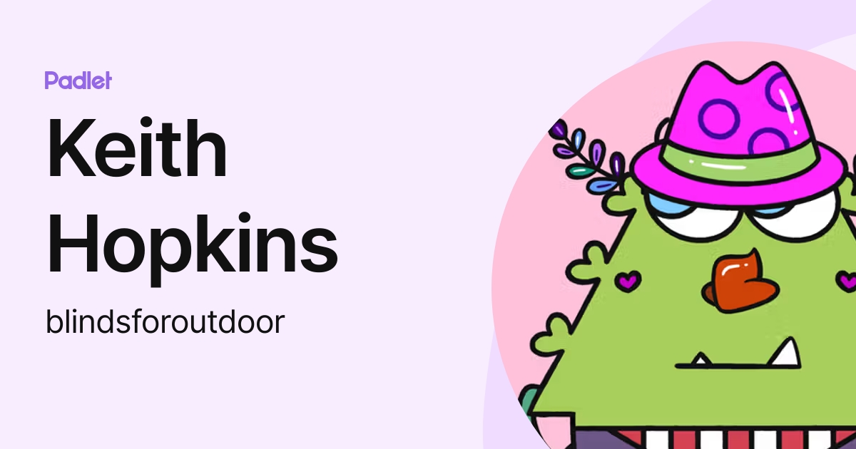 Keith Hopkins (blindsforoutdoor) profile | Padlet