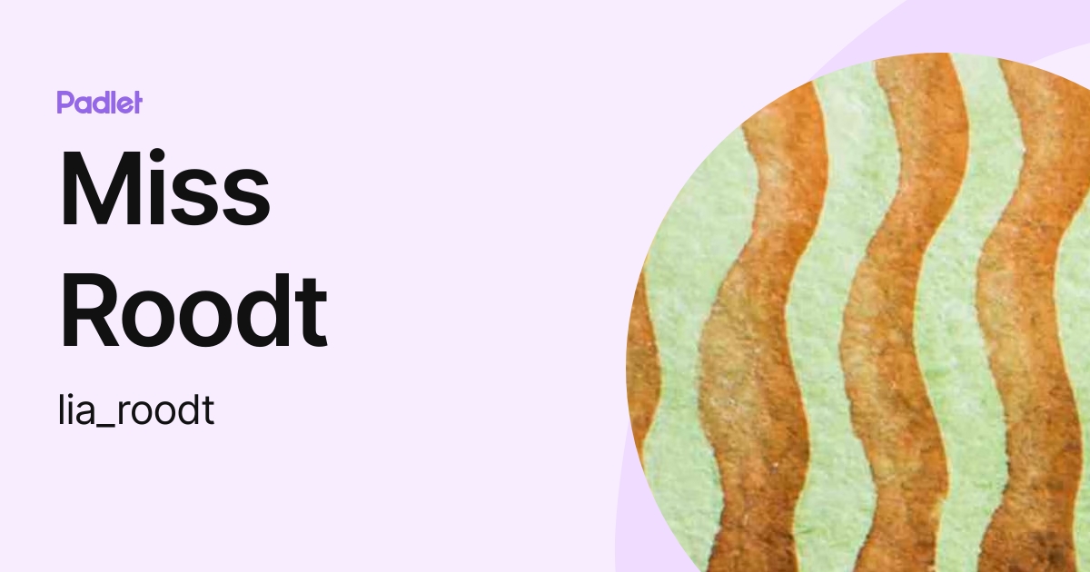 Miss Roodt (lia_roodt) profile | Padlet