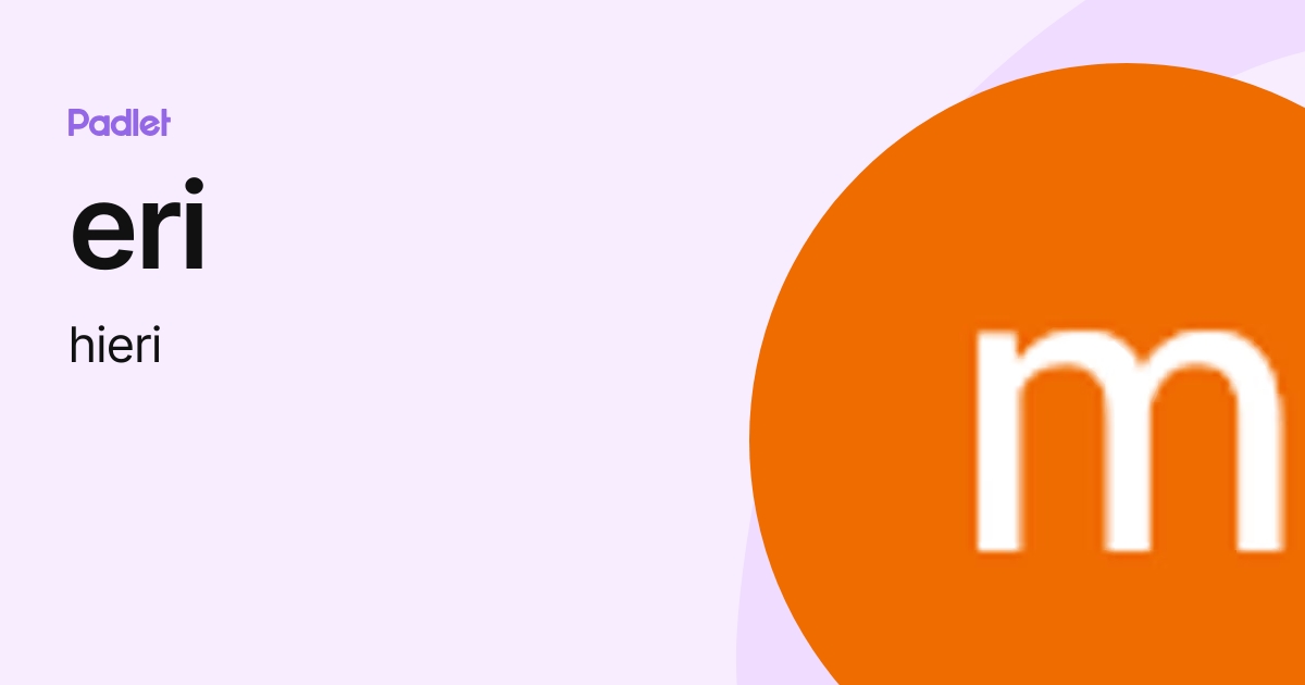 eri (hieri) 프로필 | Padlet