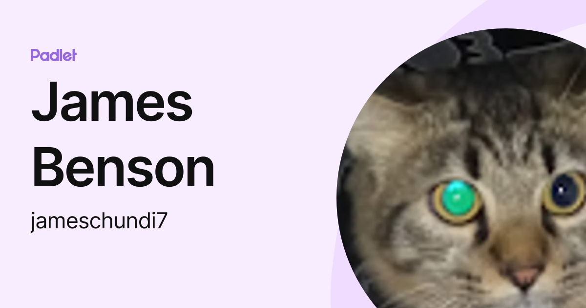 James Benson (jameschundi7) profile | Padlet