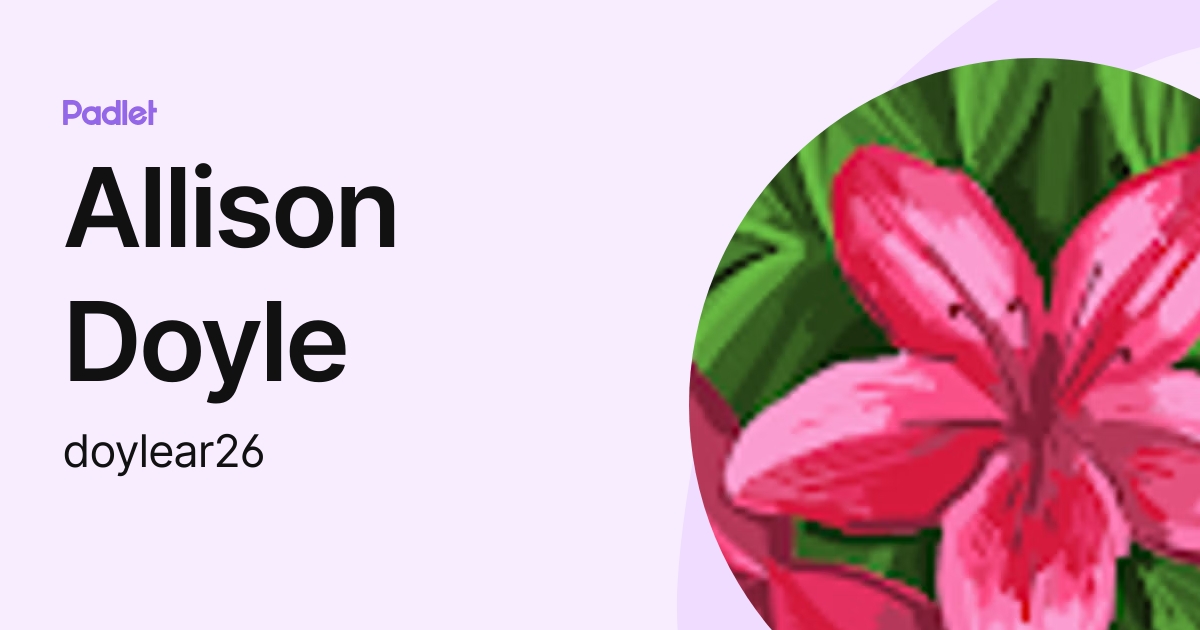 Allison Doyle (doylear26) profile | Padlet