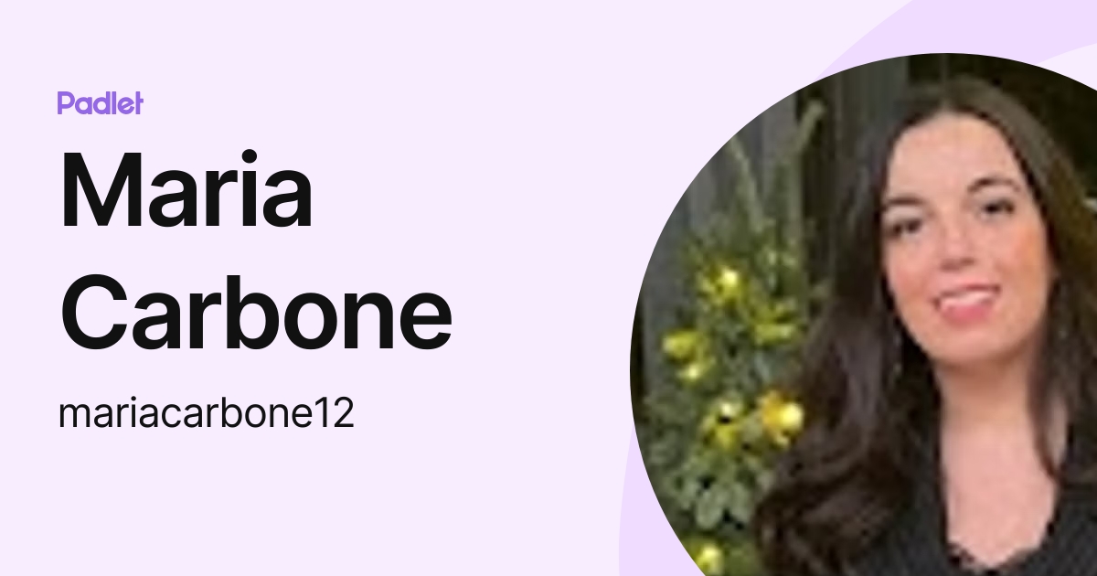 Maria Carbone (mariacarbone12) profile | Padlet