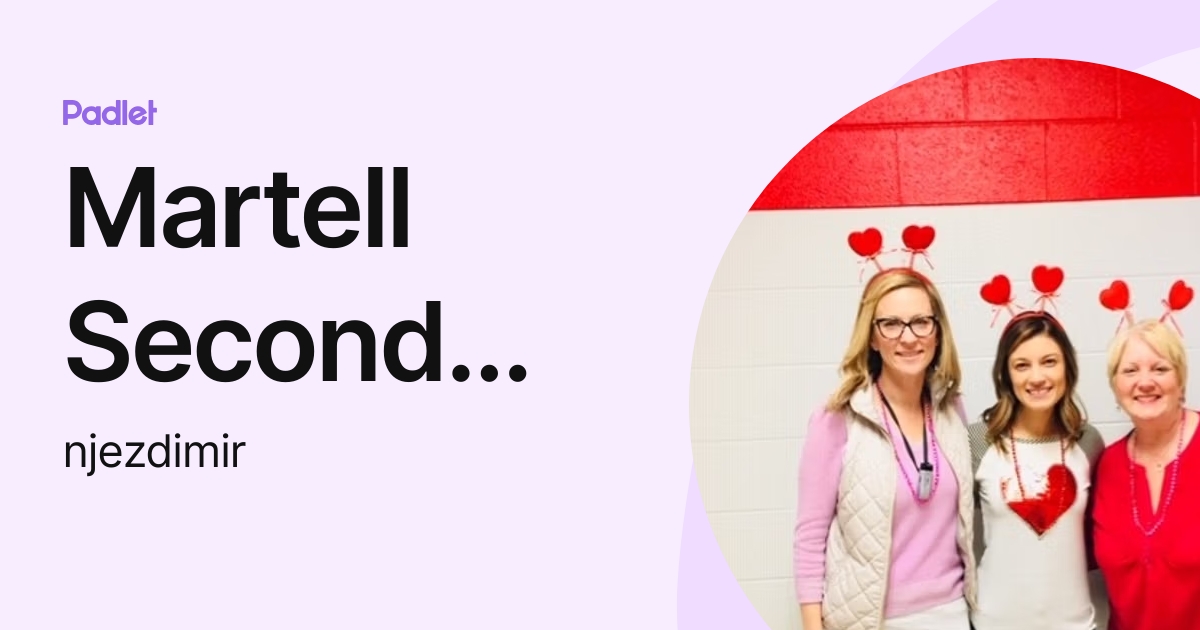 Martell Second Grade Teachers (njezdimir) profile | Padlet