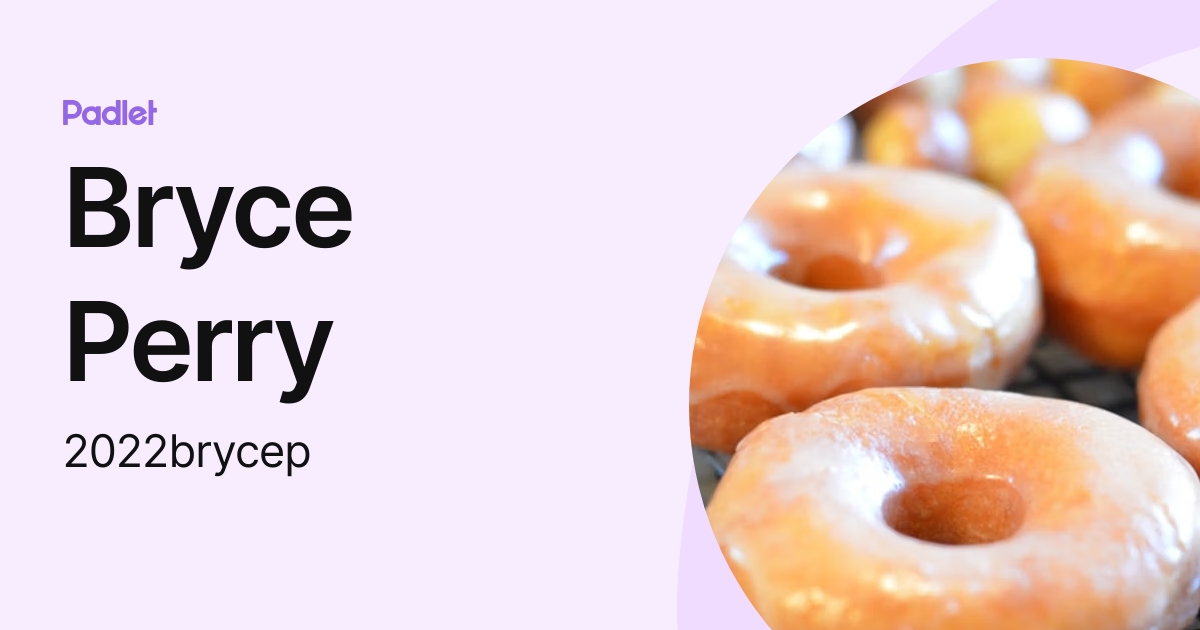Bryce Perry (2022brycep) profile | Padlet
