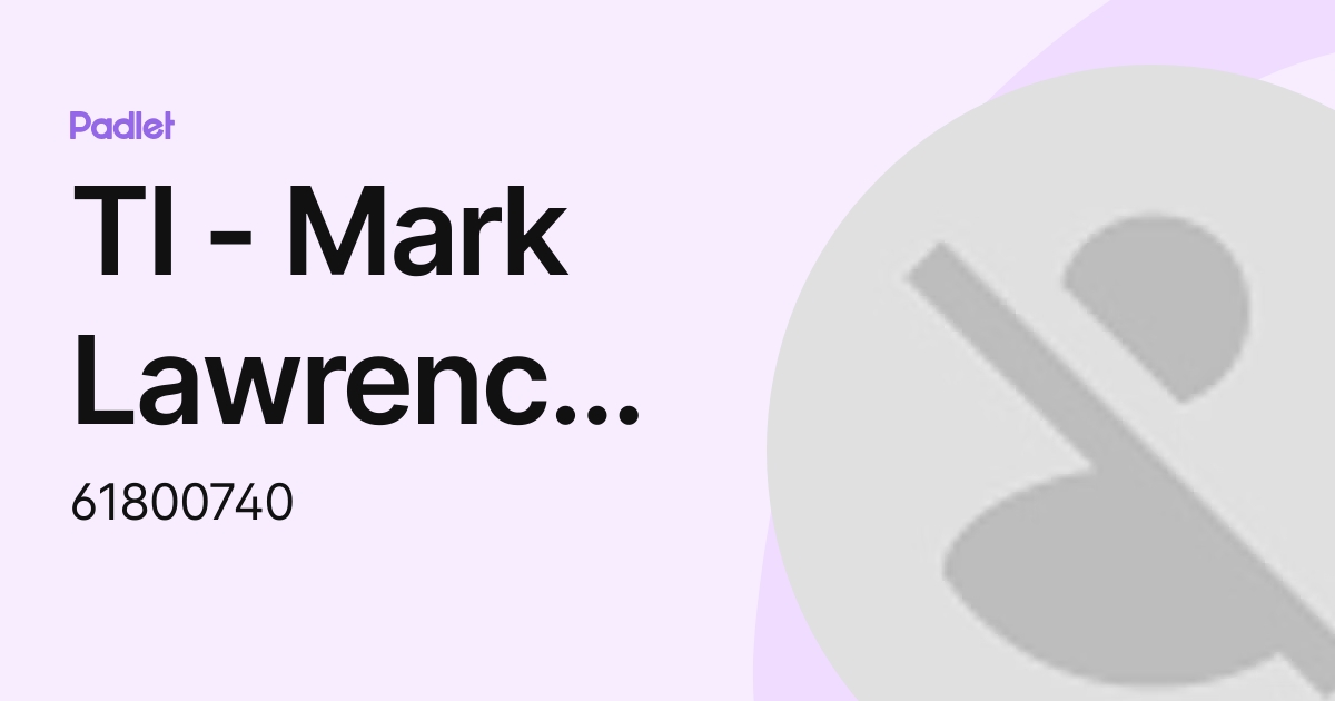 TI - Mark Lawrence Catalan (61800740) profile | Padlet