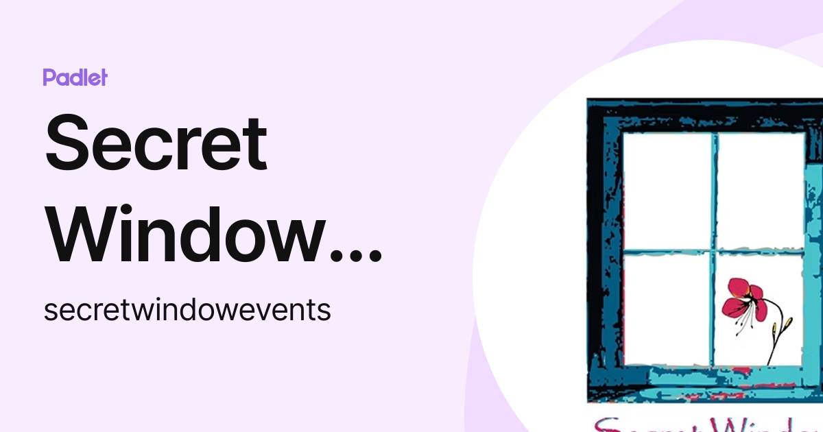 Secret Window Wedding Venue and Events (secretwindowevents) profile ...