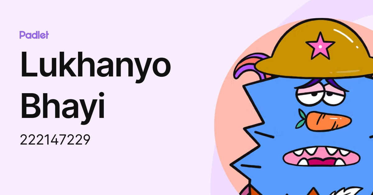 Lukhanyo Bhayi (222147229) profile | Padlet