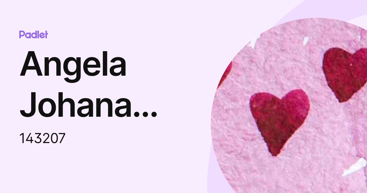 Angela Johana Romero Negrete (143207) profile | Padlet