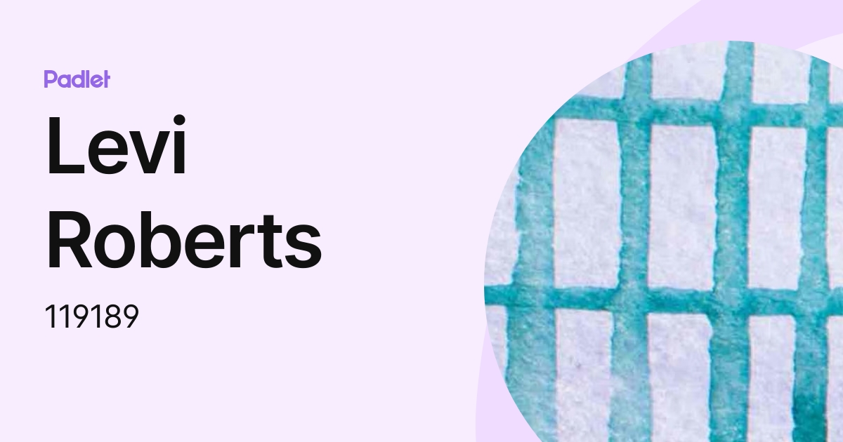 Levi Roberts (119189) profile | Padlet