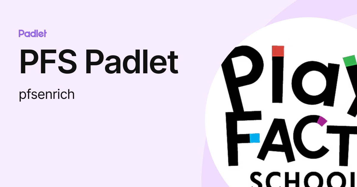 PFS Padlet (pfsenrich) profile | Padlet