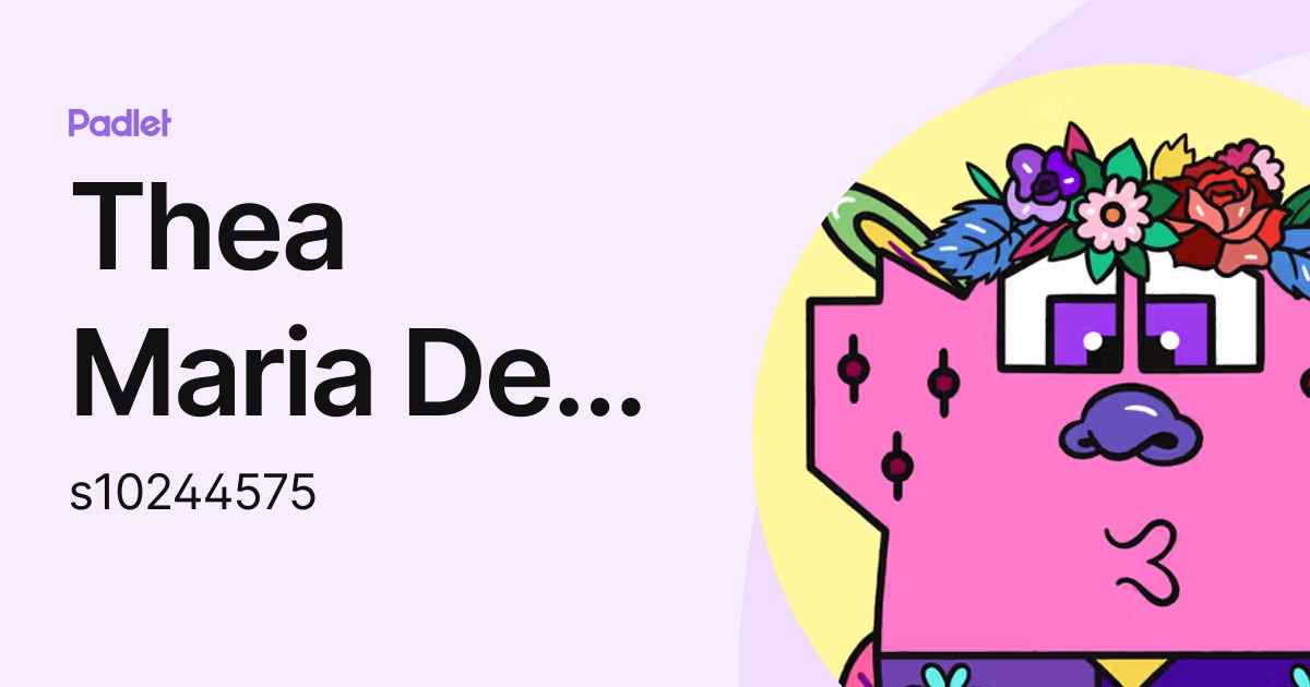 Thea Maria De Silva /FPHMS (s10244575) profile | Padlet