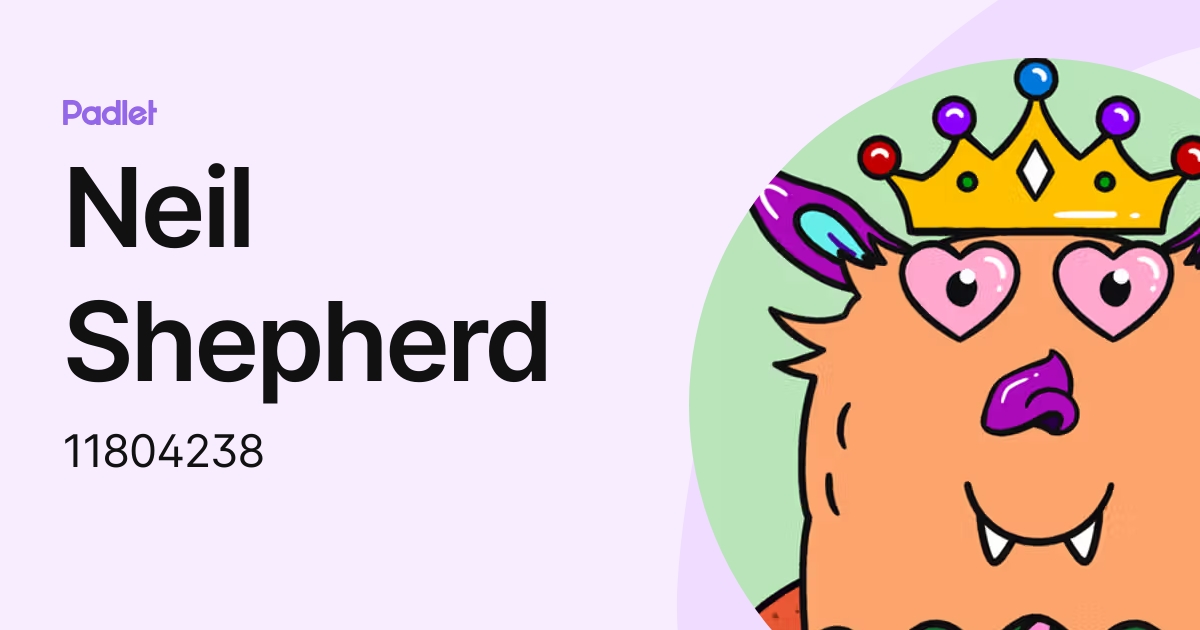 Neil Shepherd (11804238) profile | Padlet