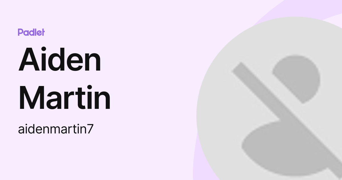 Aiden Martin (aidenmartin7) profile | Padlet