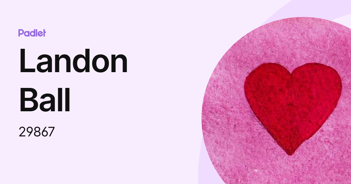 Landon Ball (29867) profile | Padlet