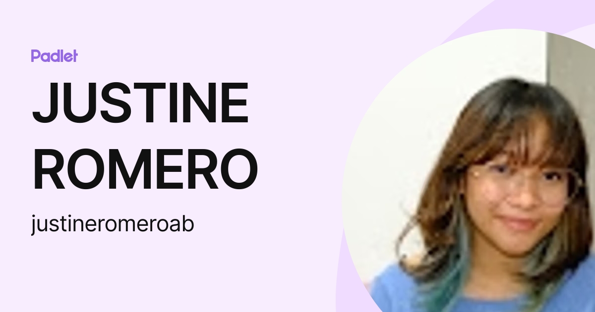 JUSTINE ROMERO (justineromeroab) profile | Padlet