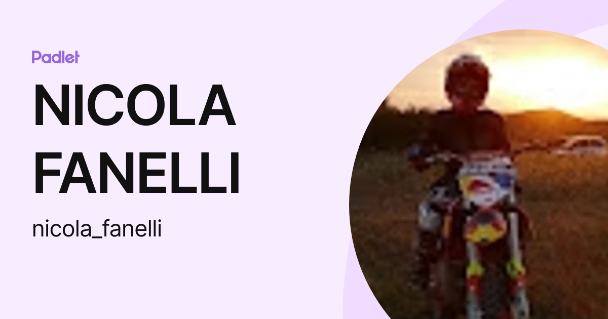 NICOLA FANELLI (nicola_fanelli) profile | Padlet