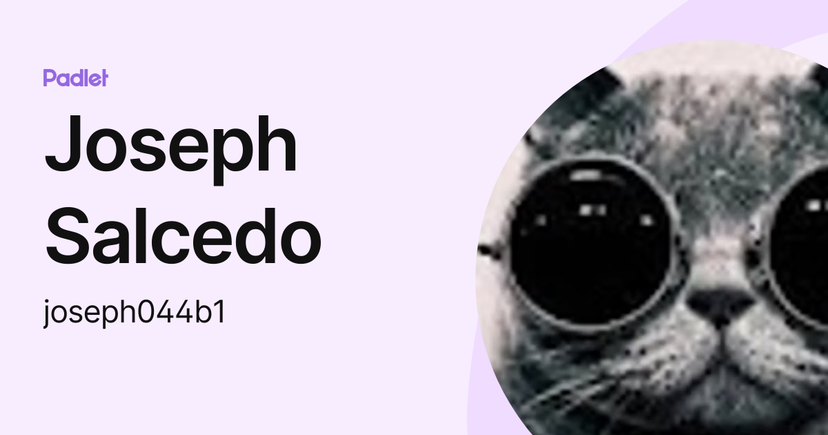 Joseph Salcedo (joseph044b1) profile | Padlet