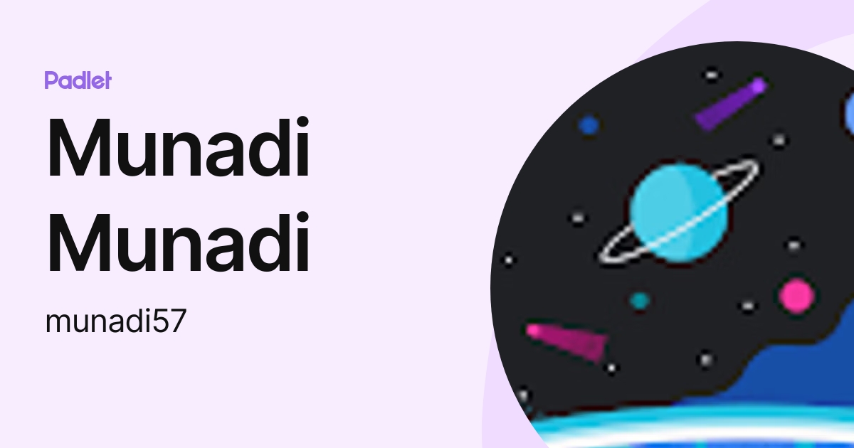 Munadi Munadi (munadi57) profile | Padlet