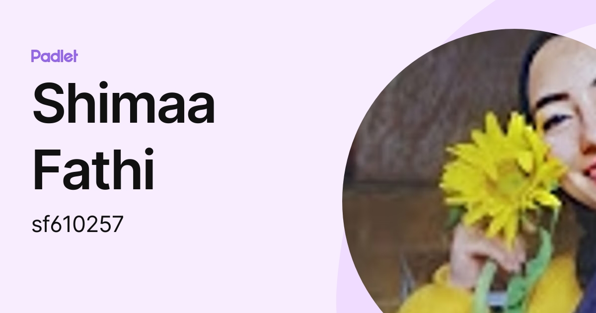 Shimaa Fathi (sf610257) profile | Padlet